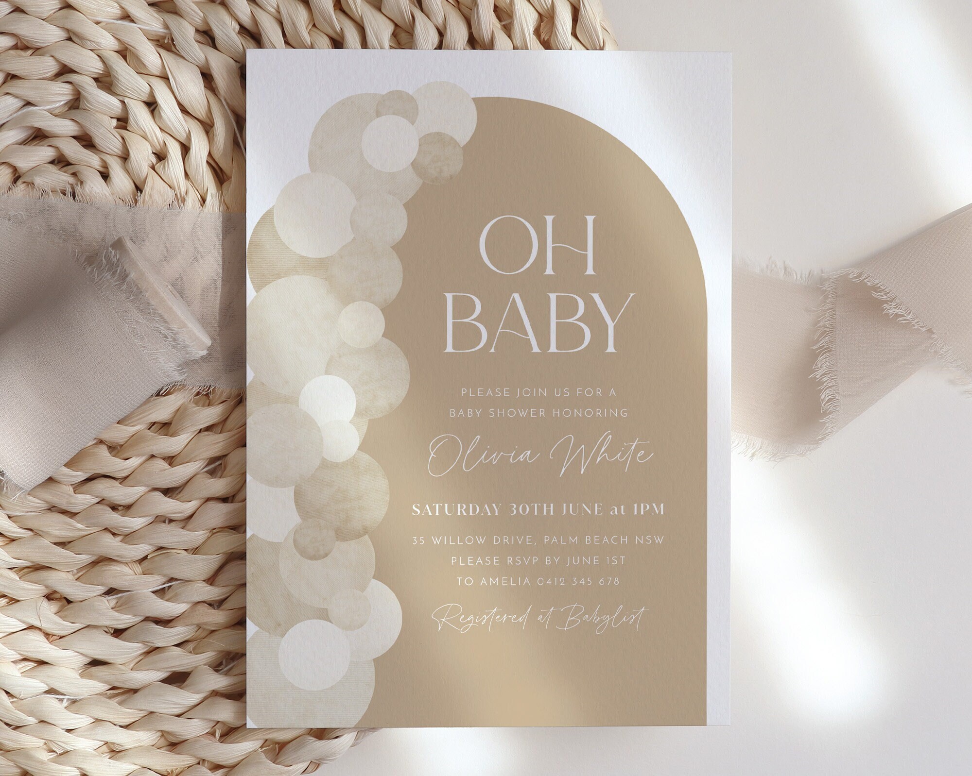 Baby Shower Invitations Neutral Template