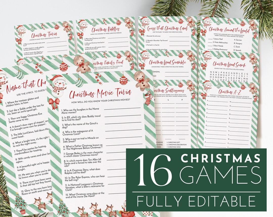 Fun Christmas Games, Printable Holiday Games, Jingle & Mingle ...