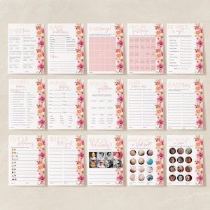 Citrus Baby Shower Games, Orange Baby Games Printable, Bright Flowers ...