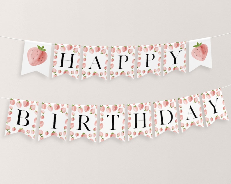 Happy Birthday Banner Printable Happy 1st Birthday Banner - Etsy
