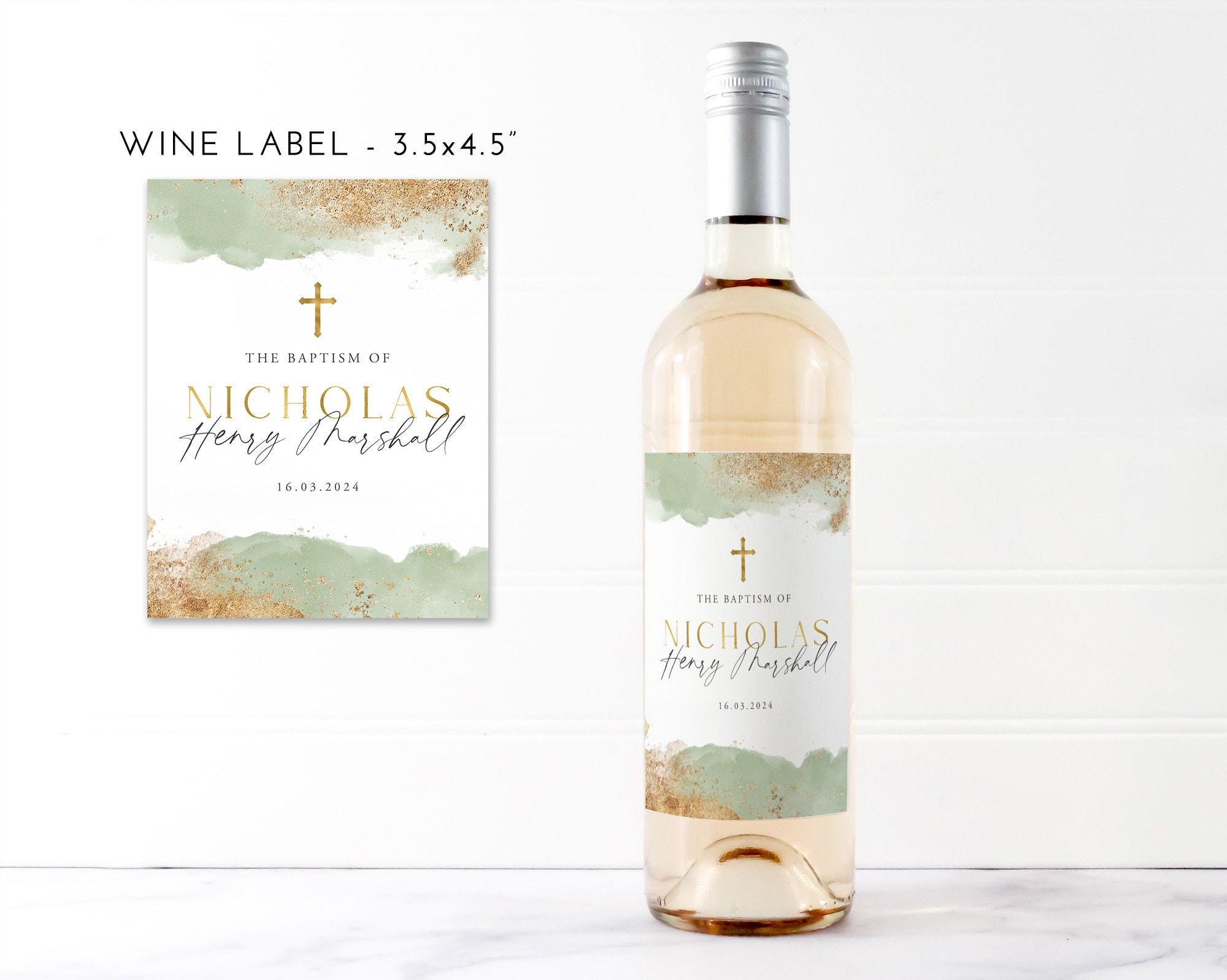 Baptism Wine Label, Christening Wine Labels, Printable Wine Labels ...