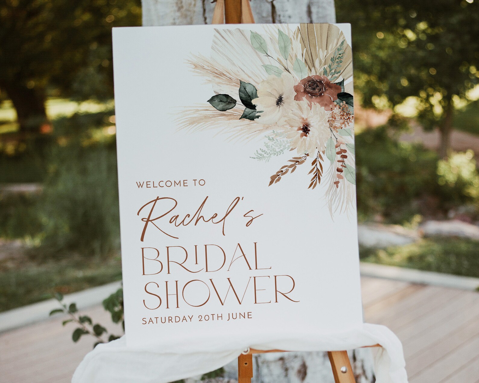 Printable Boho Bridal Shower Welcome Sign Boho Floral Welcome - Etsy
