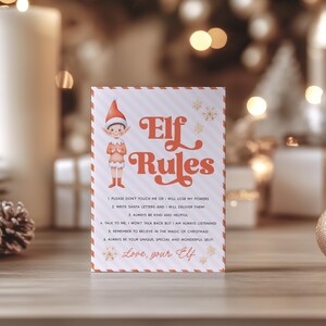 Elf Rules Printable, Editable Christmas Elf Magic Rules, Christmas ...