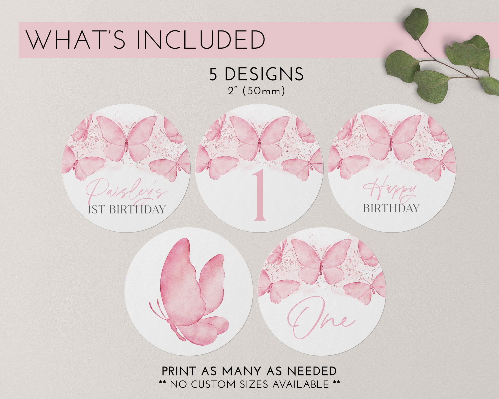 Butterfly Cupcake Toppers Printable Cupcake Topper Butterfly - Etsy