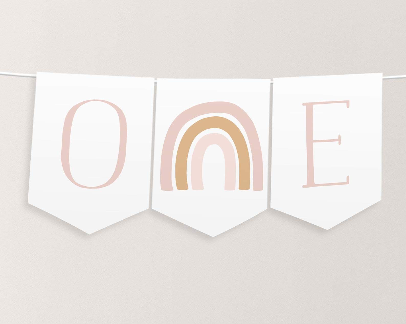 Rainbow High Chair Banner Printable 1st Birthday Banner for - Etsy