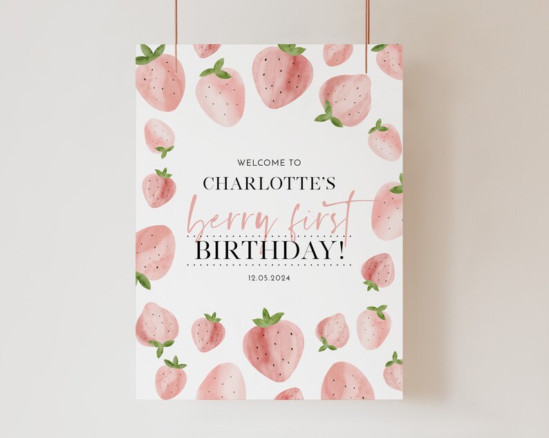 1st Birthday Welcome Sign Berry First Birthday Welcome Sign Etsy 1st-birthday-welcome-sign-berry-first-birthday-welcome-sign-etsy