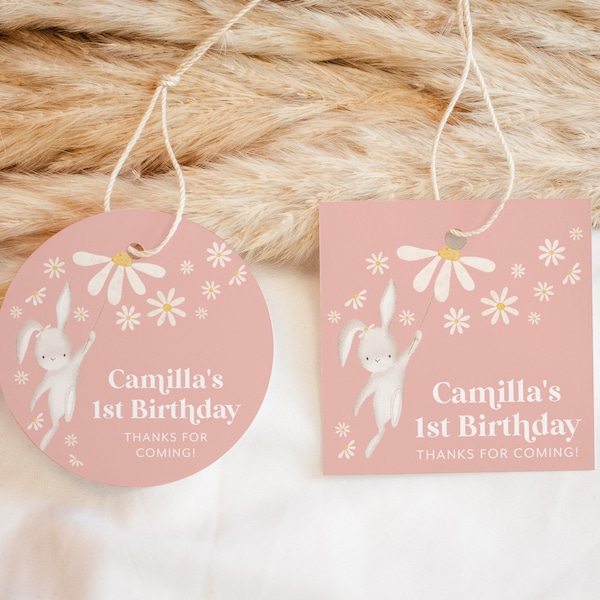 Bunny Favor Tag - Etsy