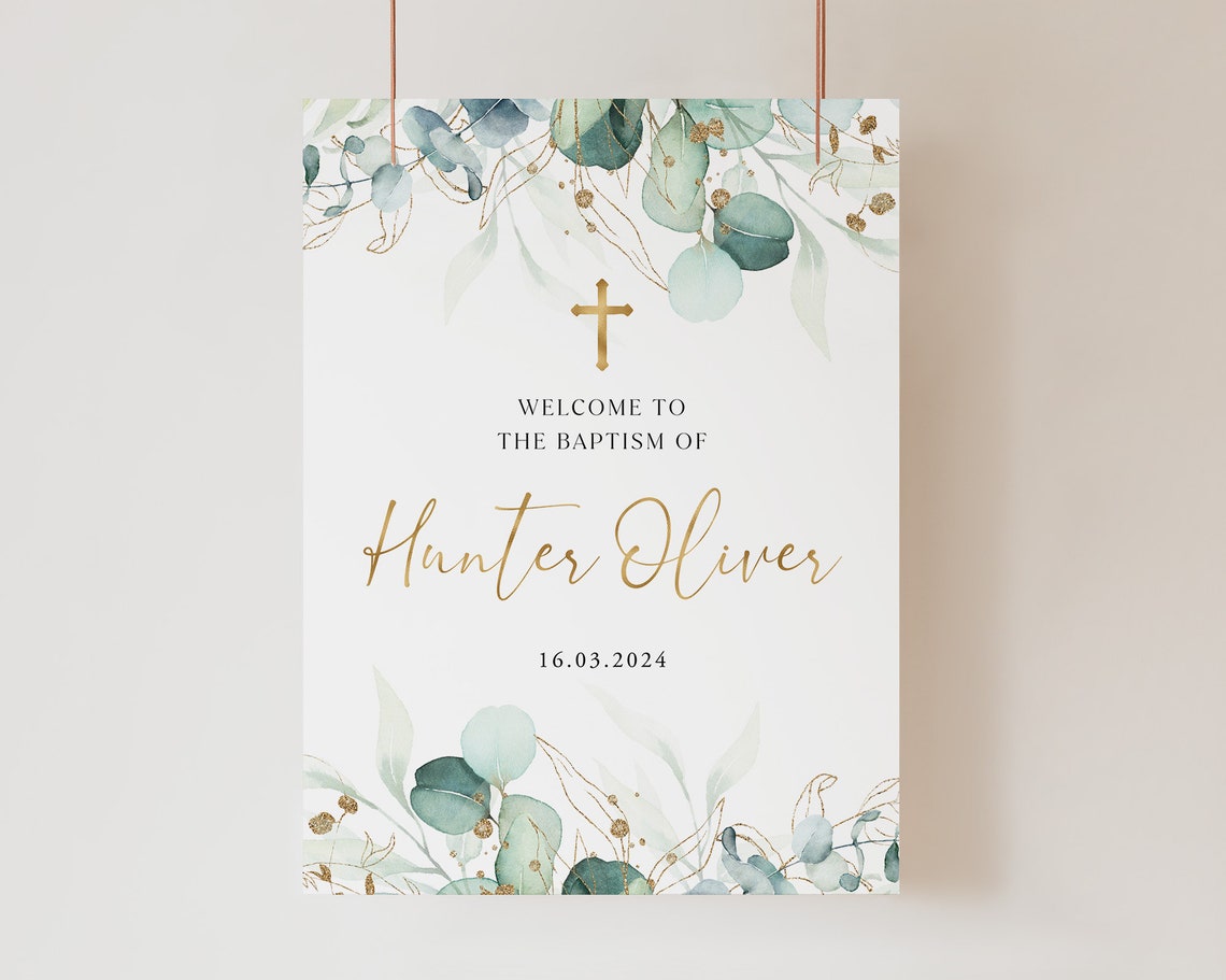 Printable Baptism Welcome Sign Christening Welcome Sign - Etsy