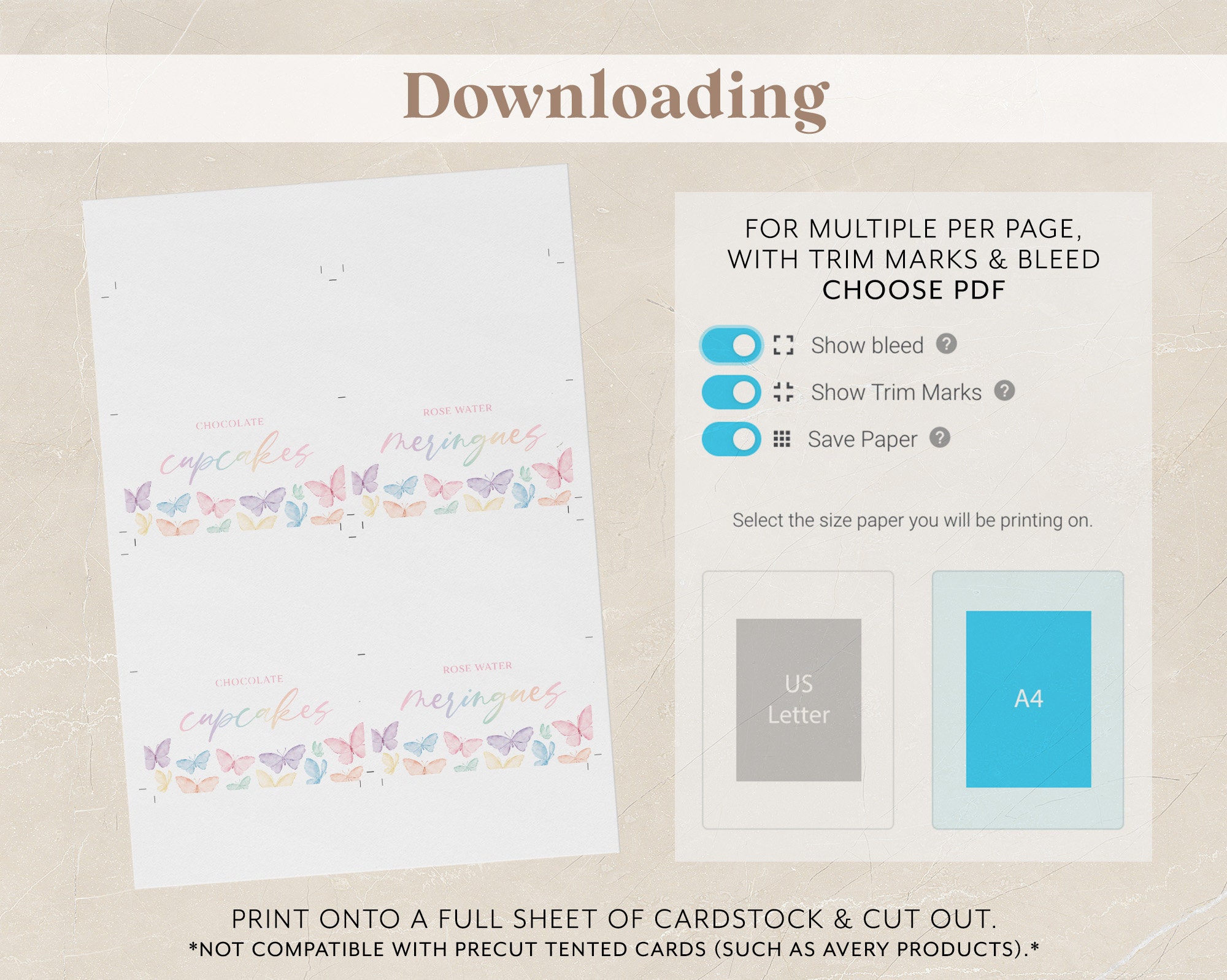 Editable Food Labels, Rainbow Butterfly Food Label Card, 1st Birthday ...