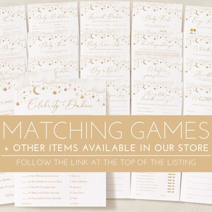 Moon Stars Baby Shower Food Labels, Over the Moon Food Tent Cards ...