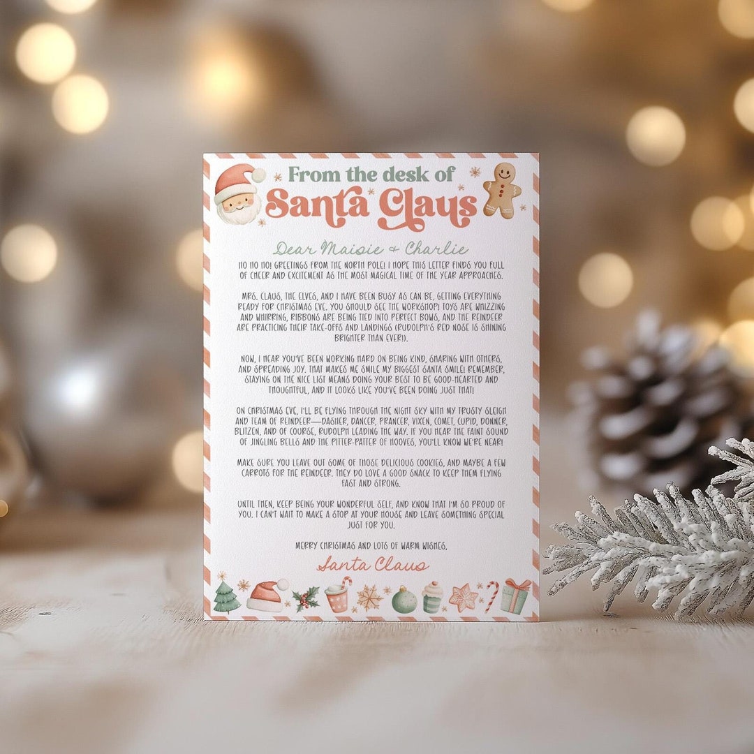 Letter From Santa Claus Printable Editable Official Letter From the ...
