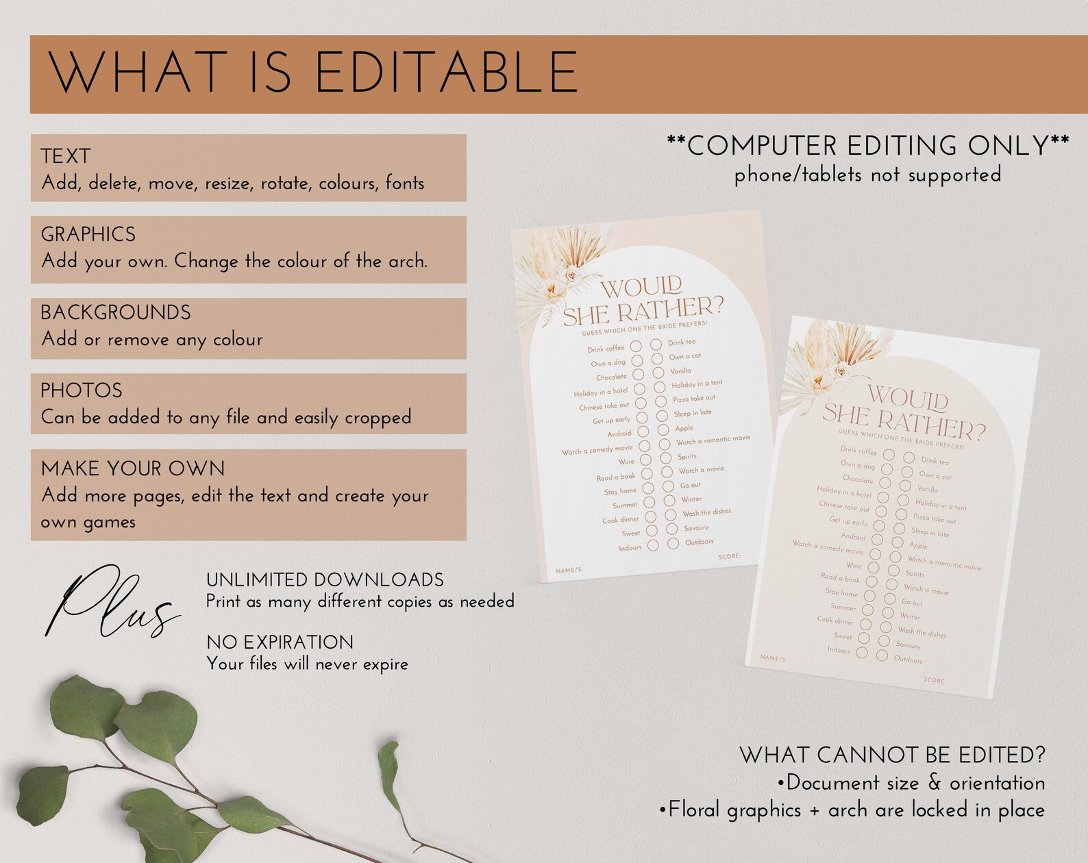 Boho Bridal Shower Games, Bridal Shower Editable Games, Printable Games ...