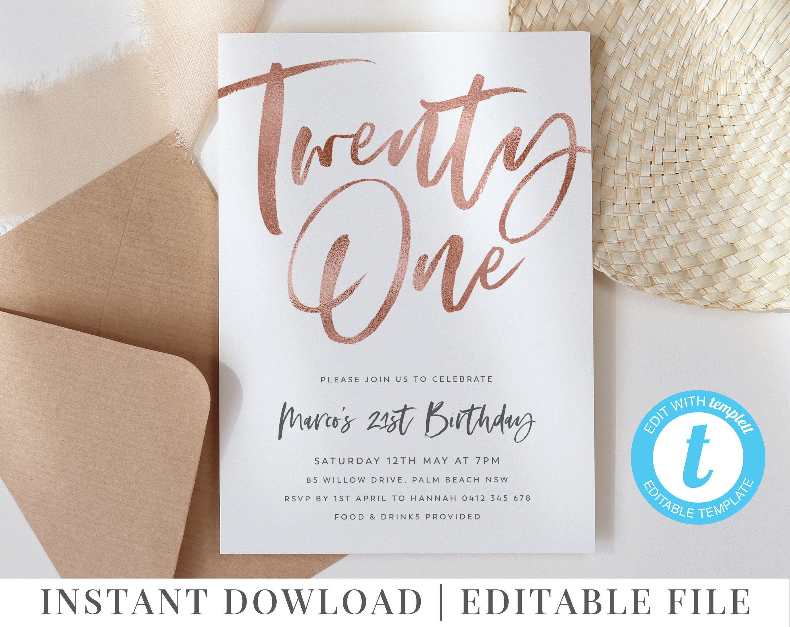 21st Birthday Invitation Male Birthday Invitation Template Sweden 