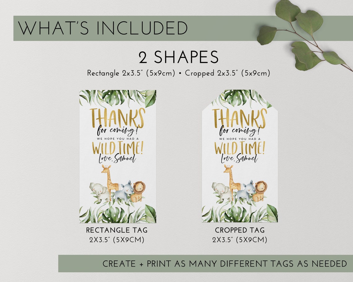 Wild One Favor Tags Wild One Birthday Thank You Tags | Etsy