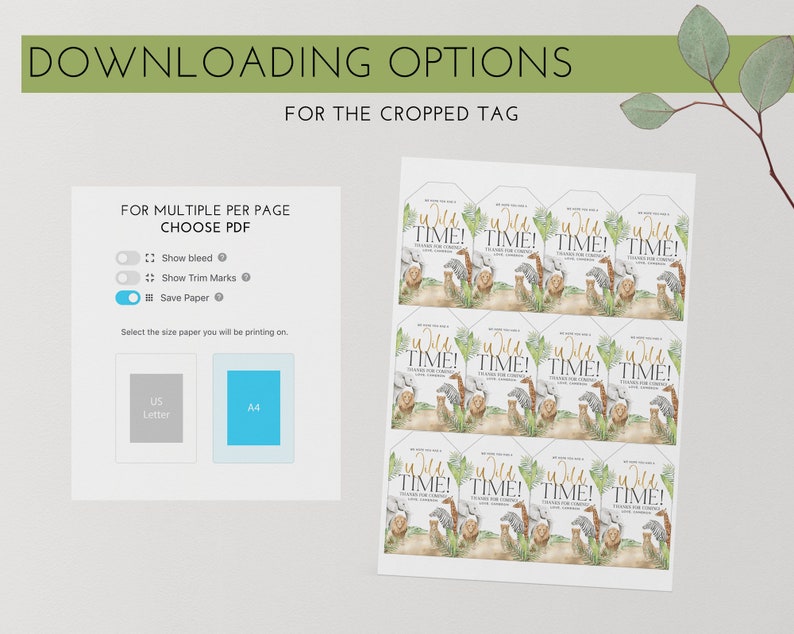 Wild One Favor Tags, Wild One Birthday Thank You Tags, Birthday Favor ...