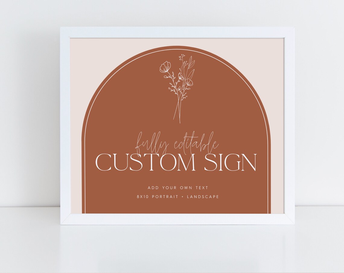 Boho Baby Shower Sign Editable Baby Shower Sign Editable | Etsy