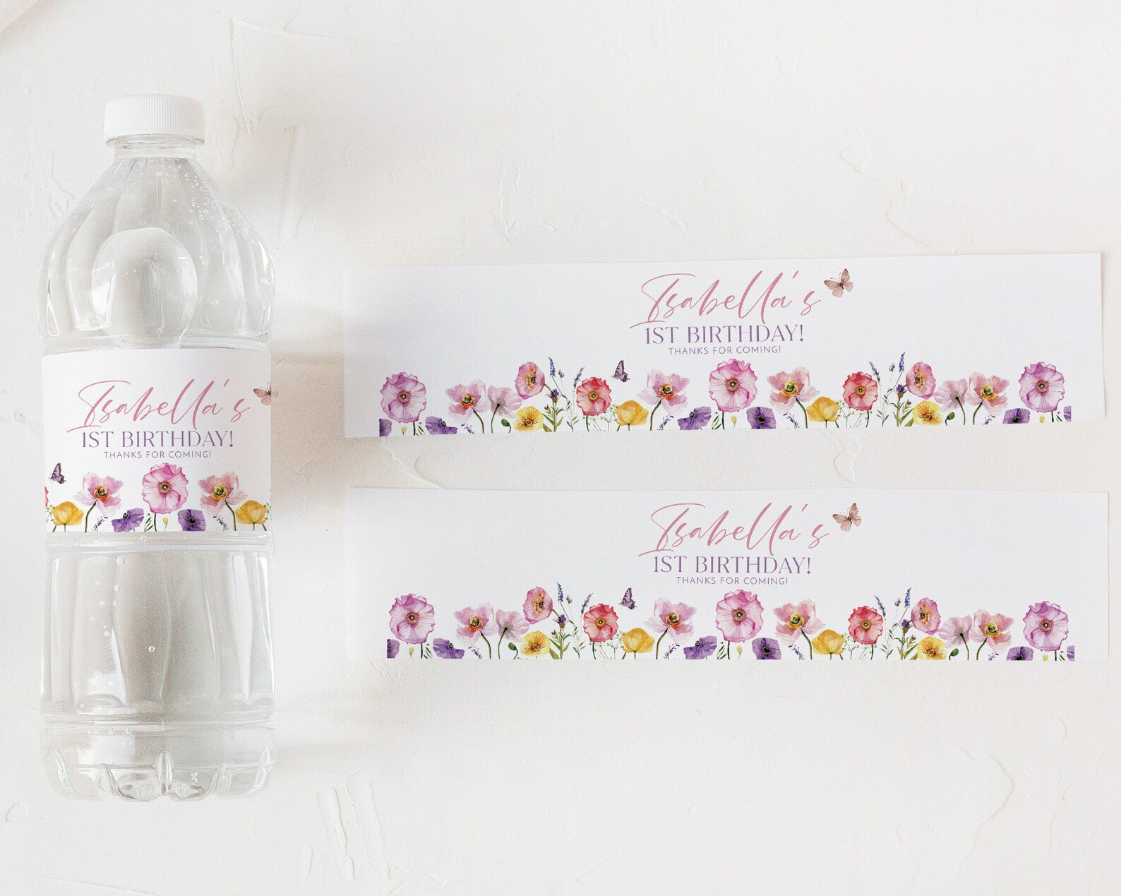 Wildflower Water Bottle Labels Wildflower Water Labels - Etsy