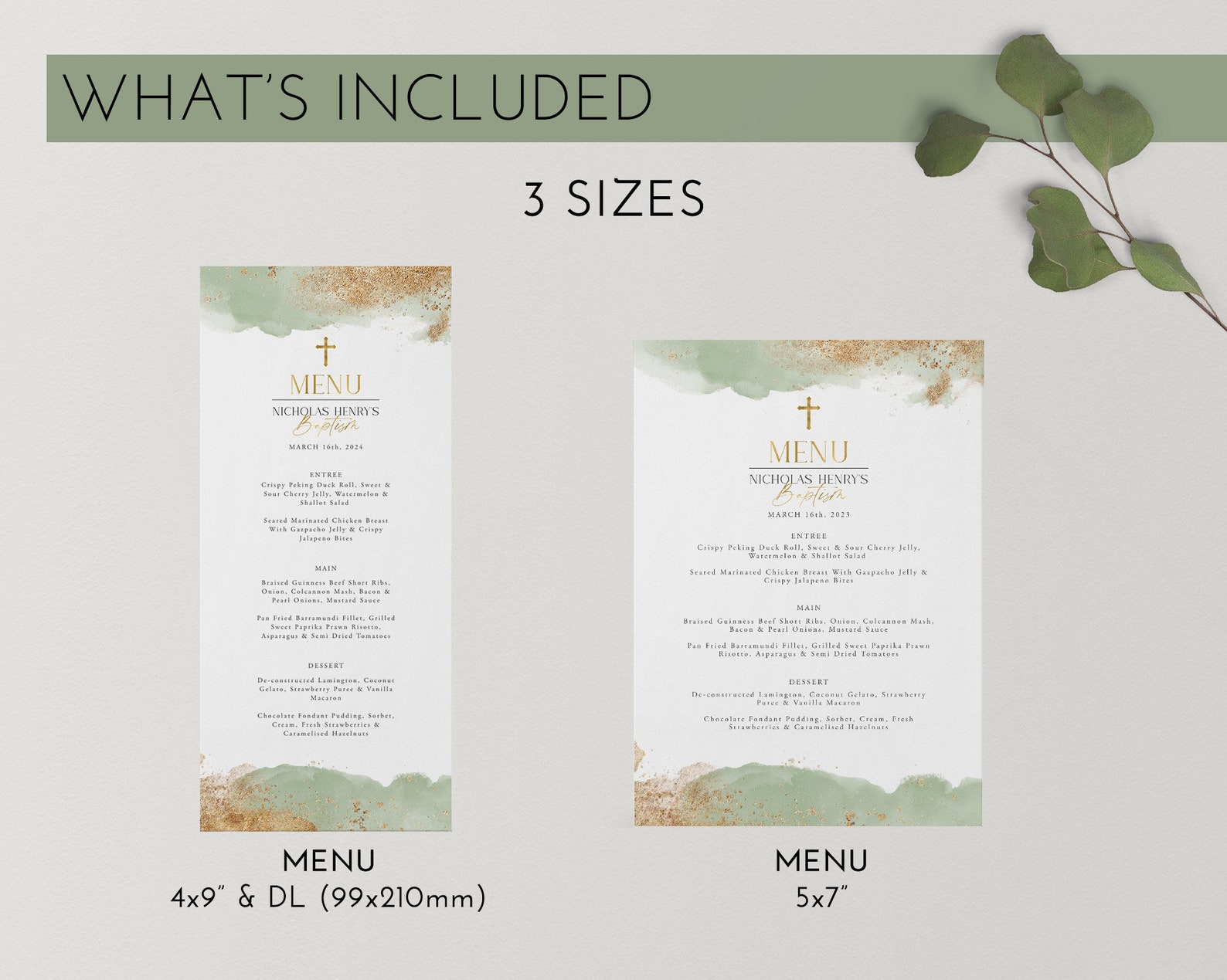 Christening Menu Template, Printable Baptism Menu Template, Printable ...