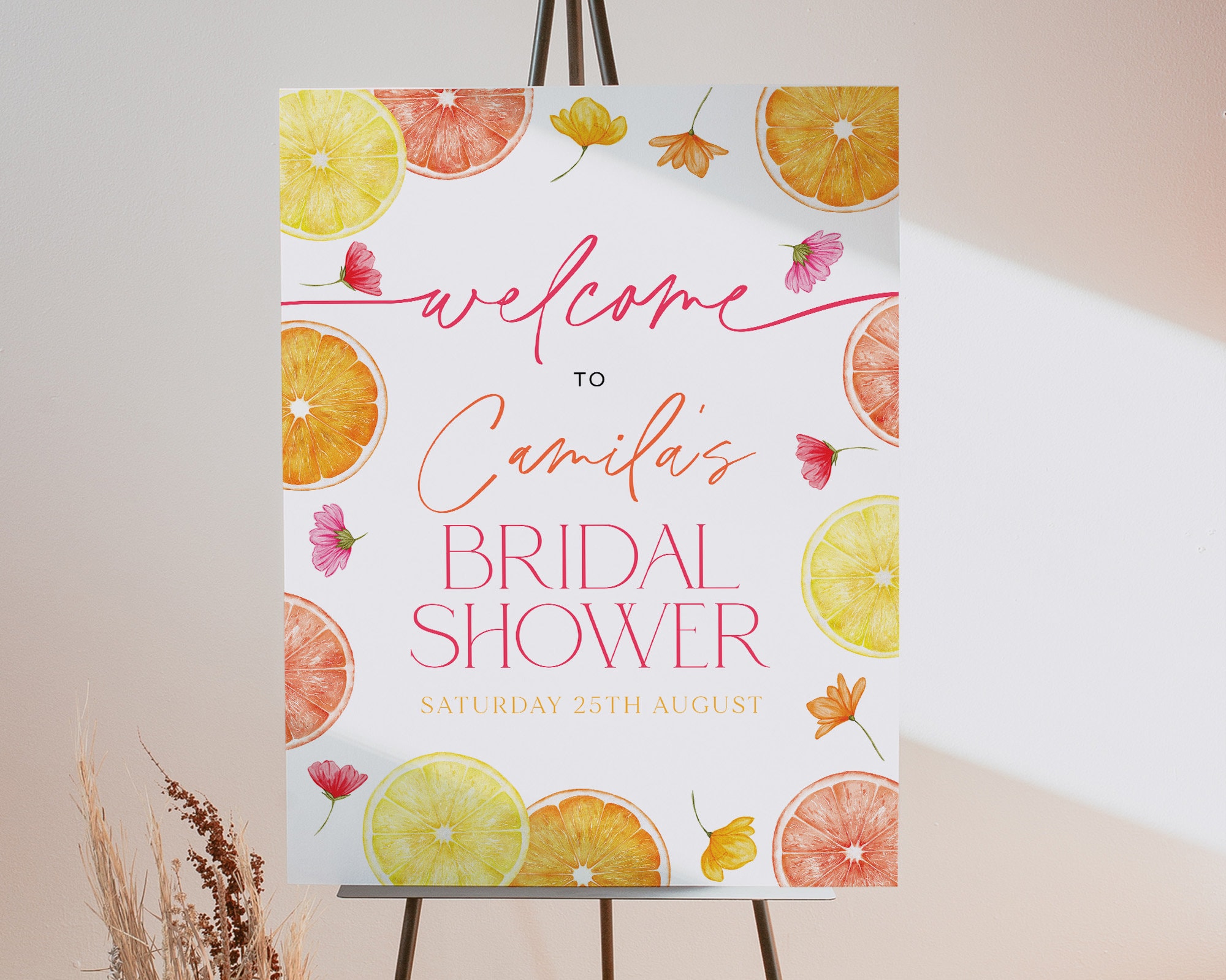 Citrus Lemon Bridal Shower Welcome Sign, She Found Her Main Squeeze ...