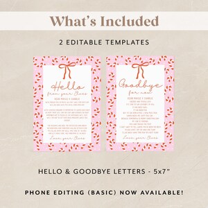Elf Arrival Letter and Departure Letter Printable, Hello and Goodbye ...