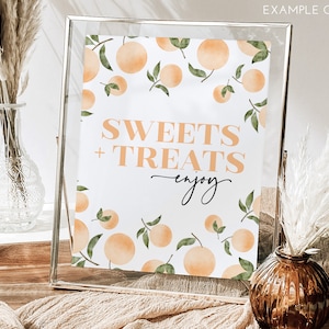 Orange Editable Sign, Custom 8x10 Sign, Orange Editable Sign 8x10 ...