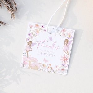Fairy Favor Tags, Editable Tags, Printable Favor Tags, Fairy First ...
