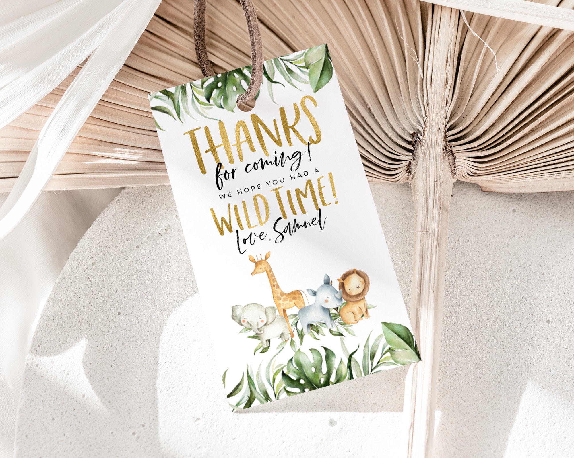 Wild One Favor Tags, Wild One Birthday Thank You Tags, Birthday Favor ...