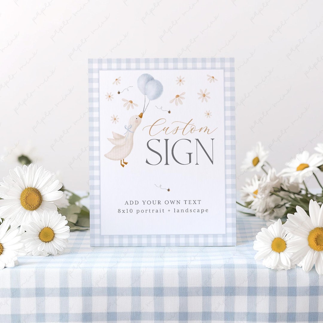 One Silly Goose Custom Signs Printable, Silly Goose Editable Sign 8x10 ...
