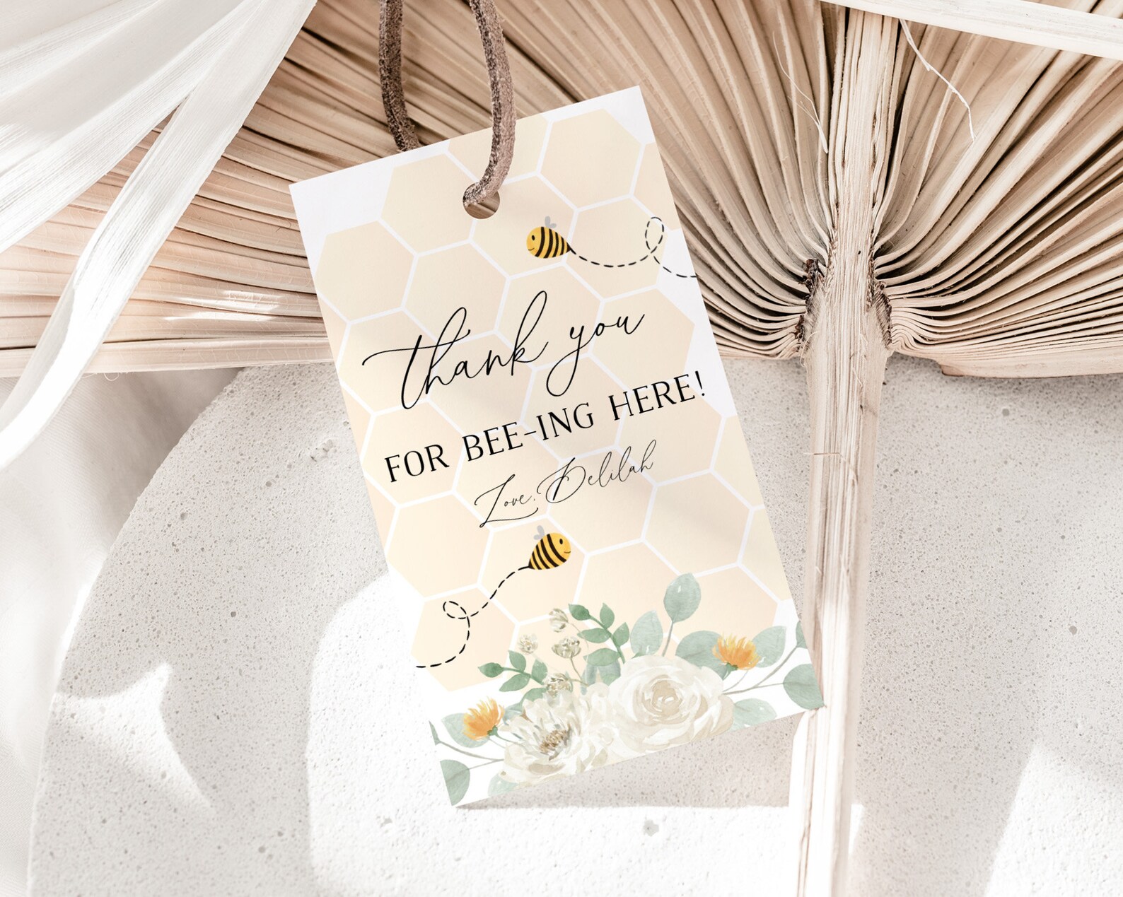 Bee Favour Tags Bee Birthday Thank You Tags 1st Bee Day - Etsy