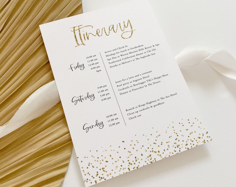 Itinerary Template Editable Weekend Itinerary Hens Party Etsy