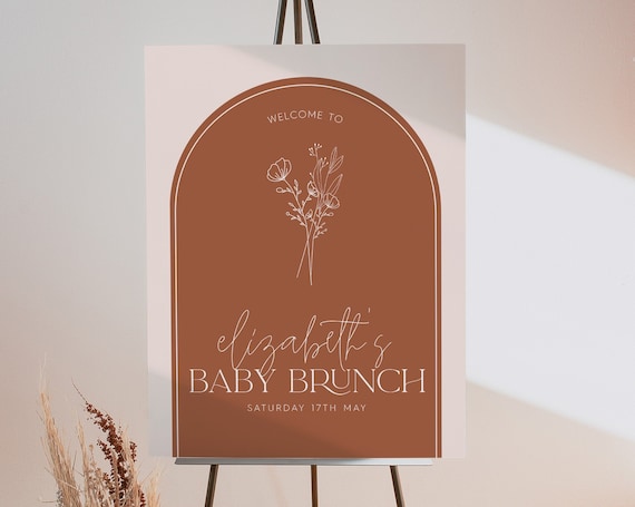 Boho Welcome Sign Boho Baby Shower Welcome Sign Boho Floral - Etsy