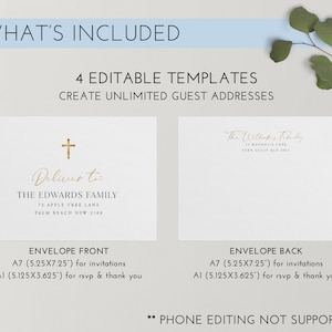 Envelope Addressing Template, Baptism Envelope Address Template ...