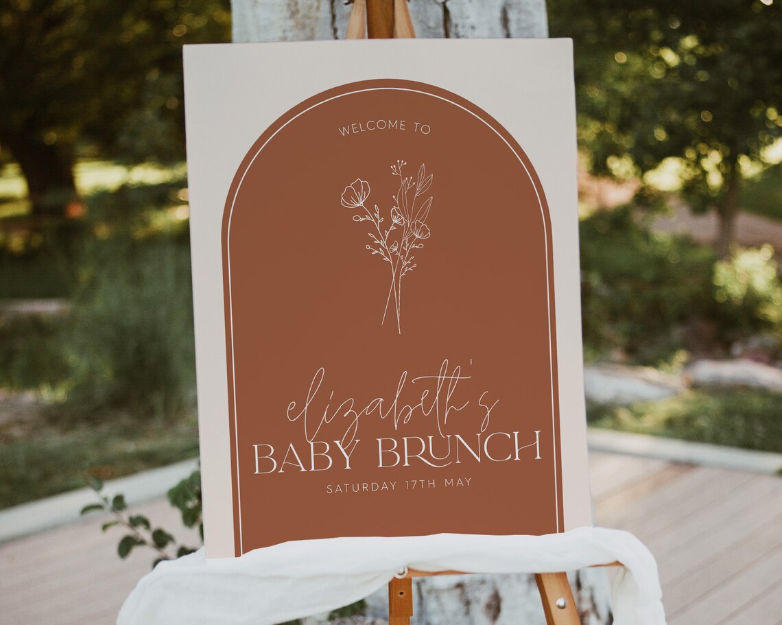 Boho Welcome Sign Boho Baby Shower Welcome Sign Boho Floral | Etsy