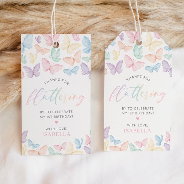 Butterfly Favor Tags - Etsy
