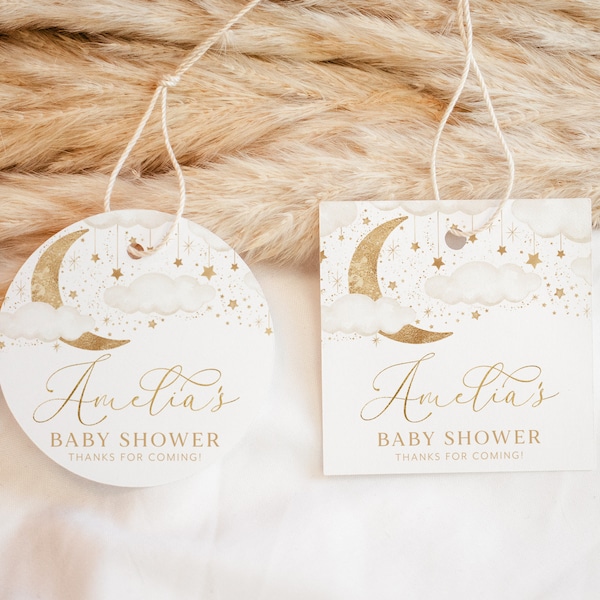 Over the Moon Thank You Tag - Etsy