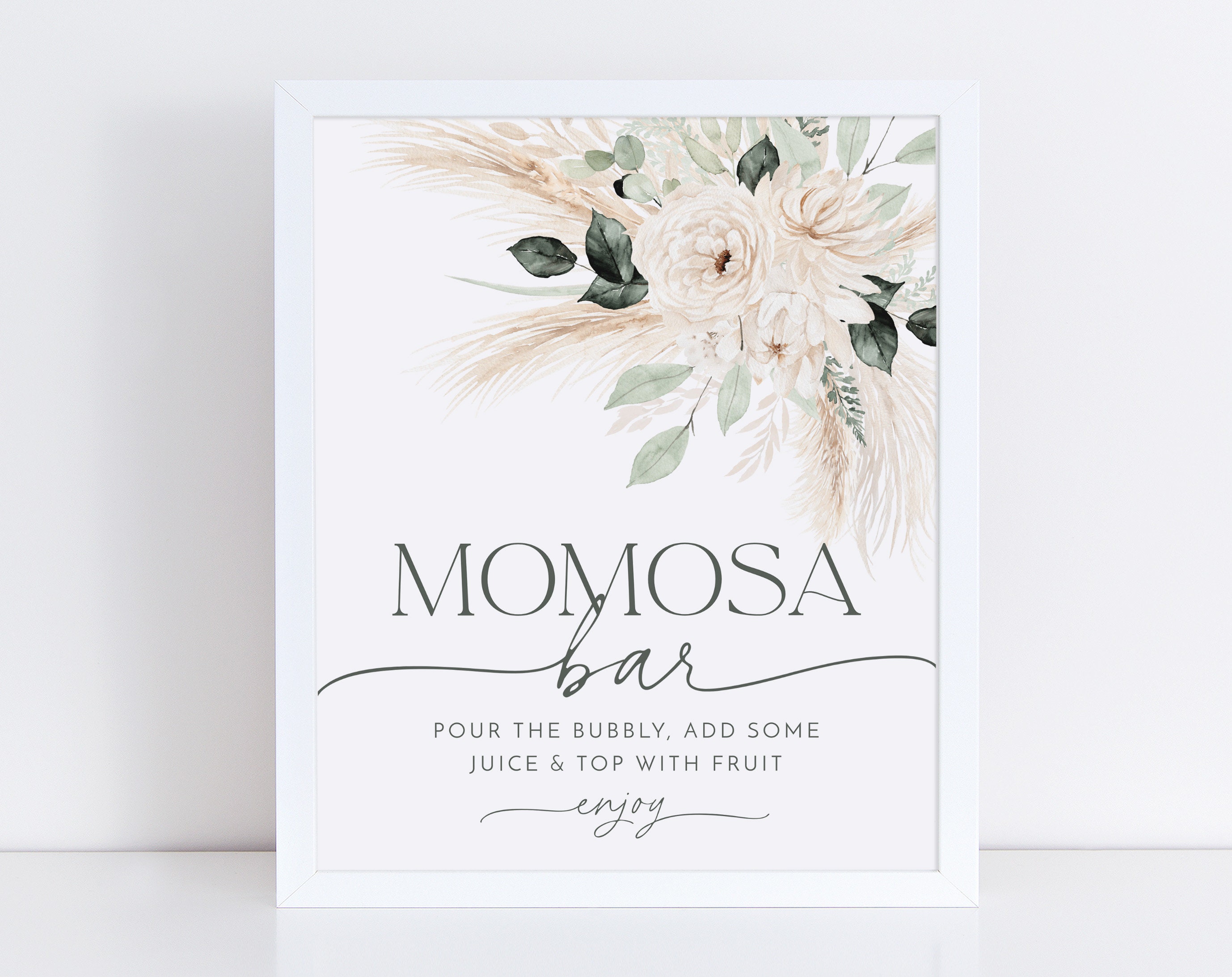 Boho Momosa Bar Sign, Mumosa Bar Sign, Mimosa Bar Sign, Juice Labels ...