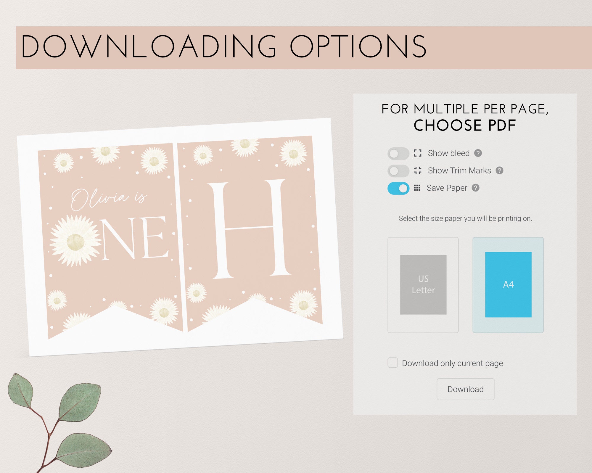 Daisy Birthday Banner Daisy Flower Happy Birthday Banner | Etsy