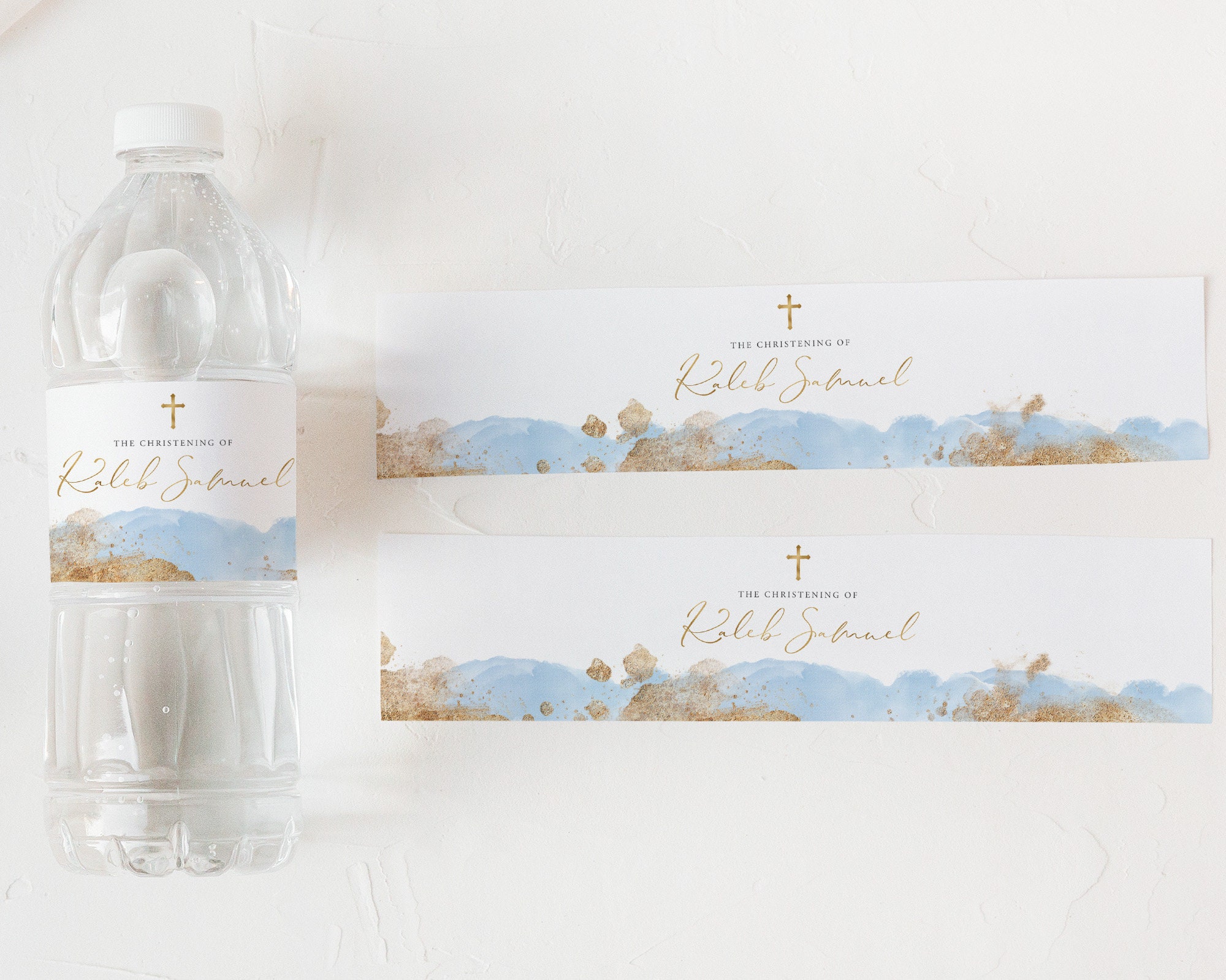 Baptism Water Bottle Label, Christening Water Label, Printable Water ...