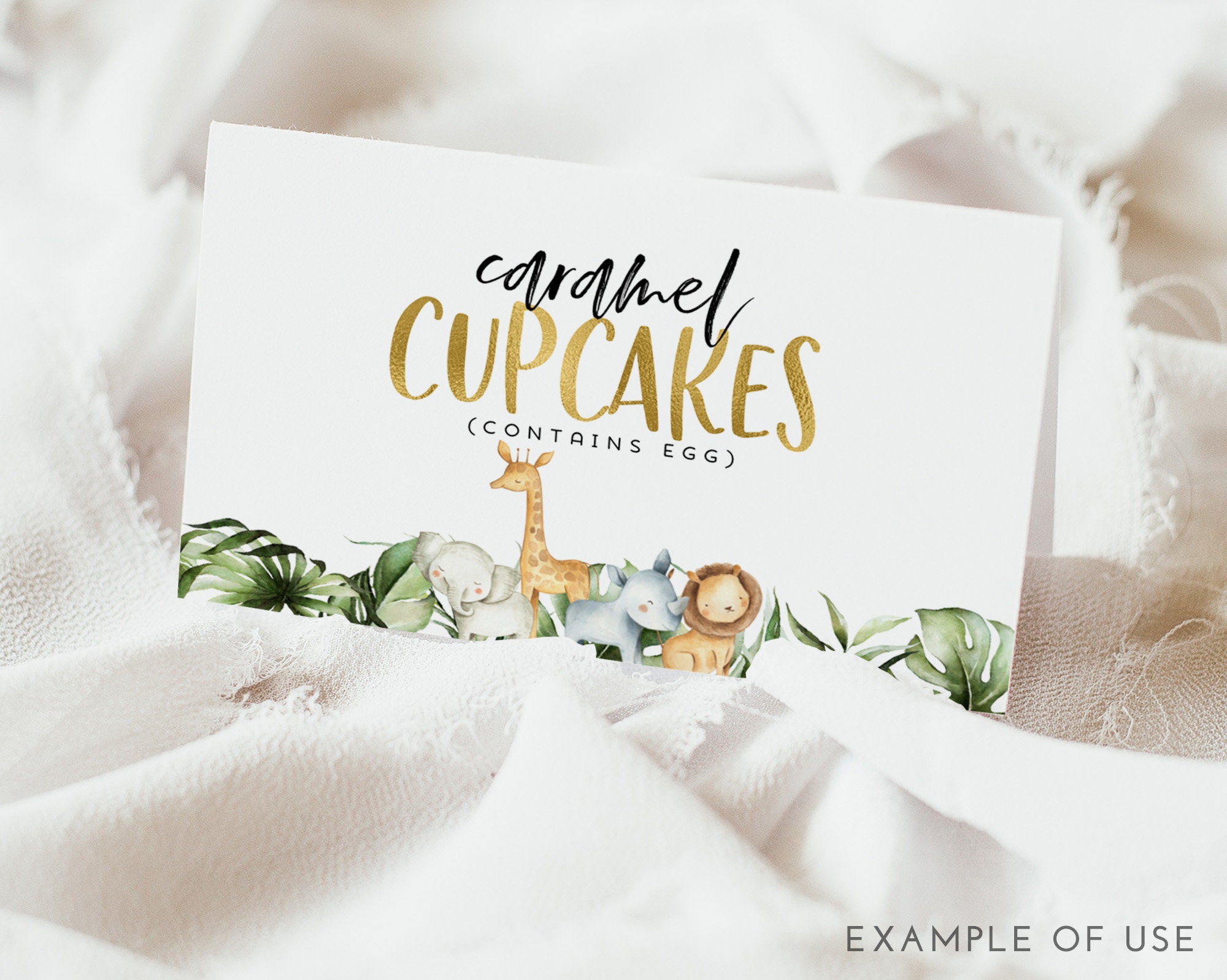 Wild One Food Labels Safari Food Label Card Food Tent Card - Etsy