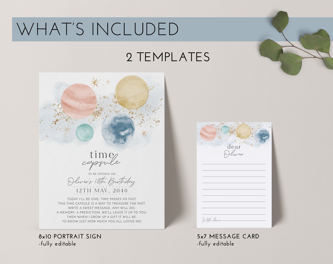 Time Capsule First Birthday 1st Birthday Time Capsule Sign - Etsy