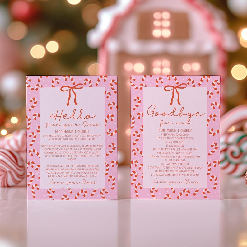 Elf Arrival Letter and Departure Letter Printable, Hello and Goodbye ...