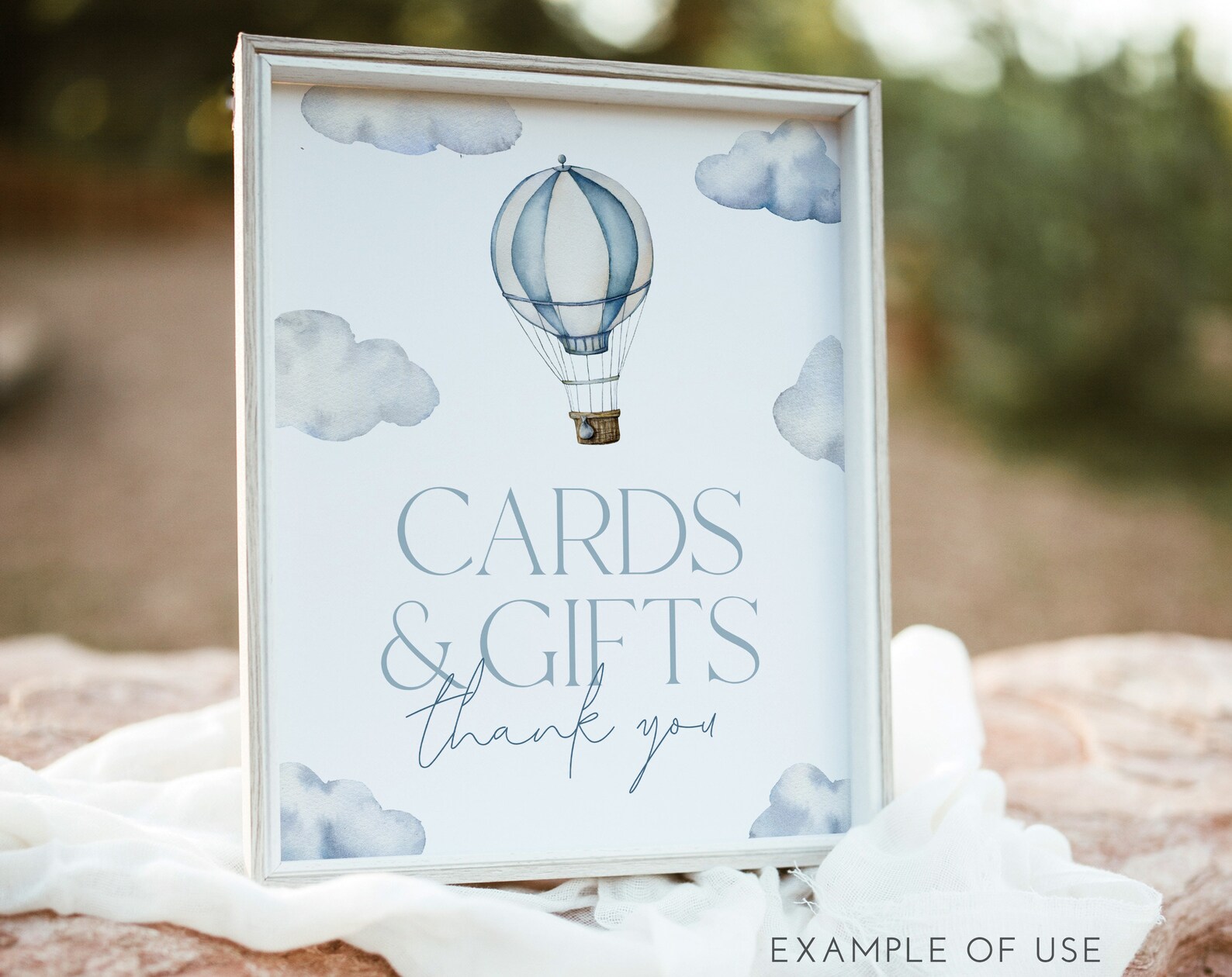 Hot Air Balloon Editable Sign Custom 8x10 Sign Mr Onederful | Etsy