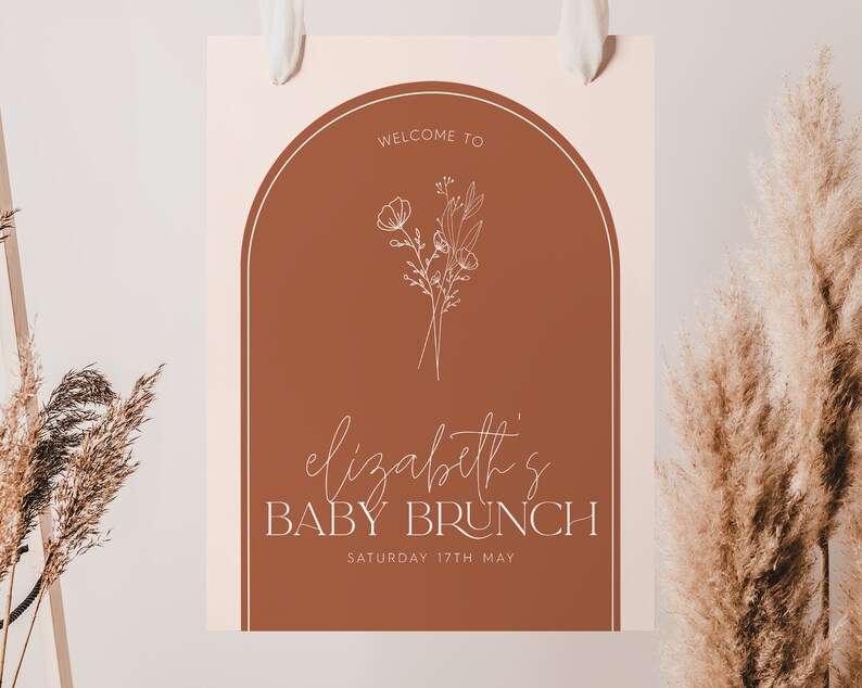 Boho Welcome Sign Boho Baby Shower Welcome Sign Boho Floral - Etsy