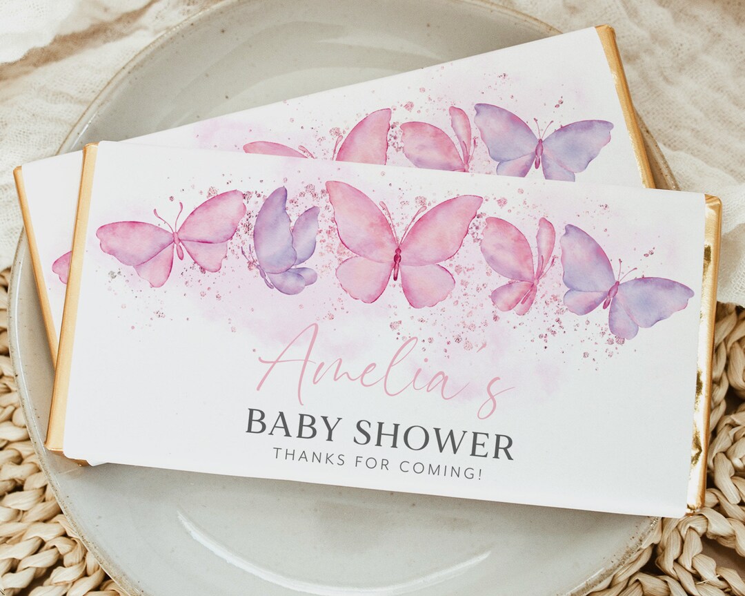Butterfly Chocolate Wrapper Printable, Candy Bar Wrapper Template ...
