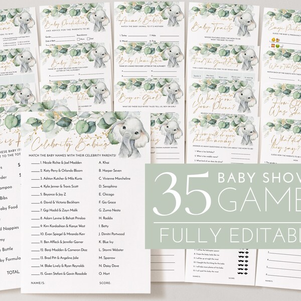 Elephant Baby Shower - Etsy
