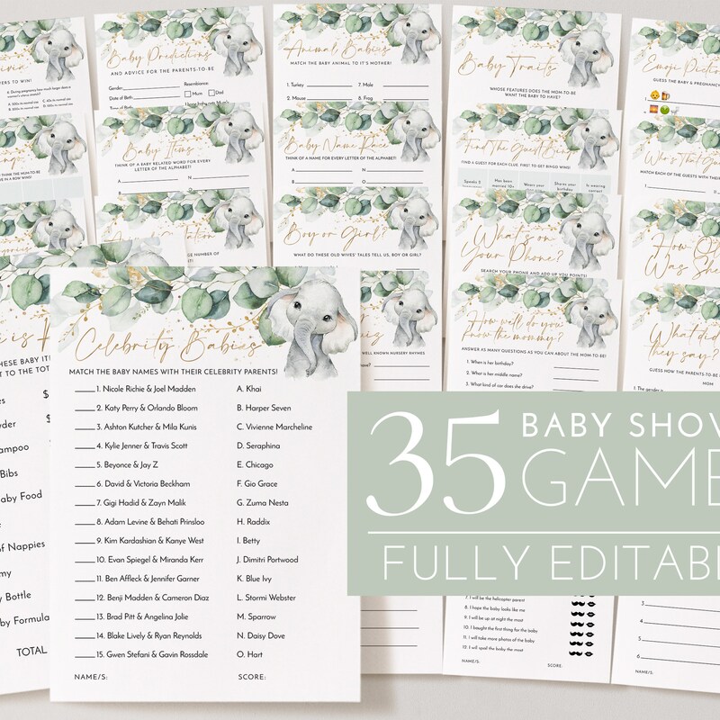 Elephant Baby Shower - Etsy