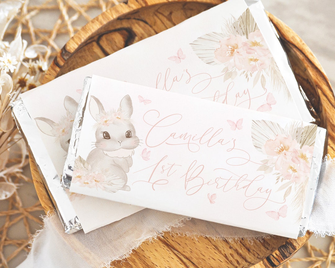 Some Bunny is One Chocolate Bar Wrapper, Printable Candy Bar Wrapper ...