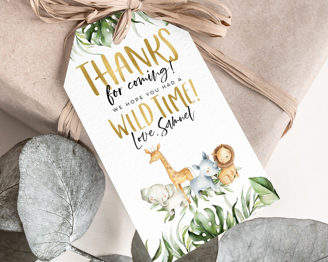 Wild One Favor Tags, Wild One Birthday Thank You Tags, Birthday Favor ...