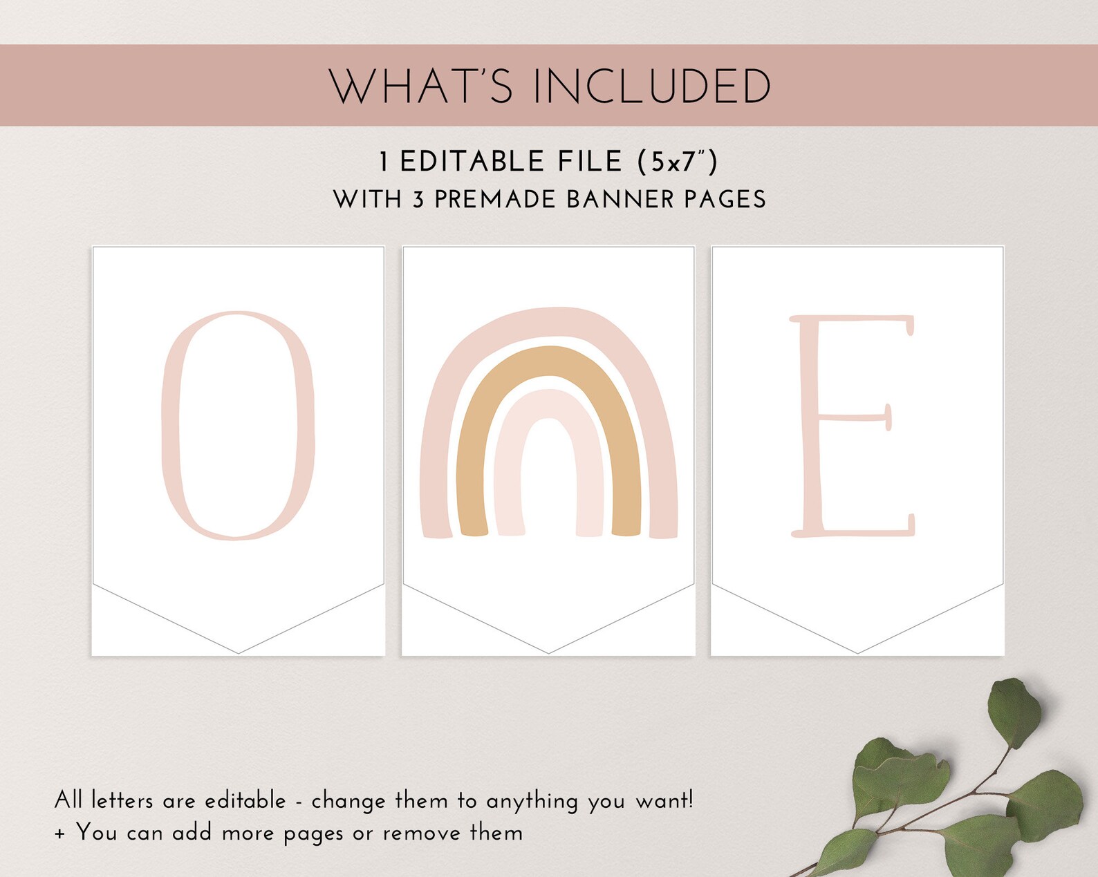 Rainbow High Chair Banner Printable, 1st Birthday Banner for High Chair ...