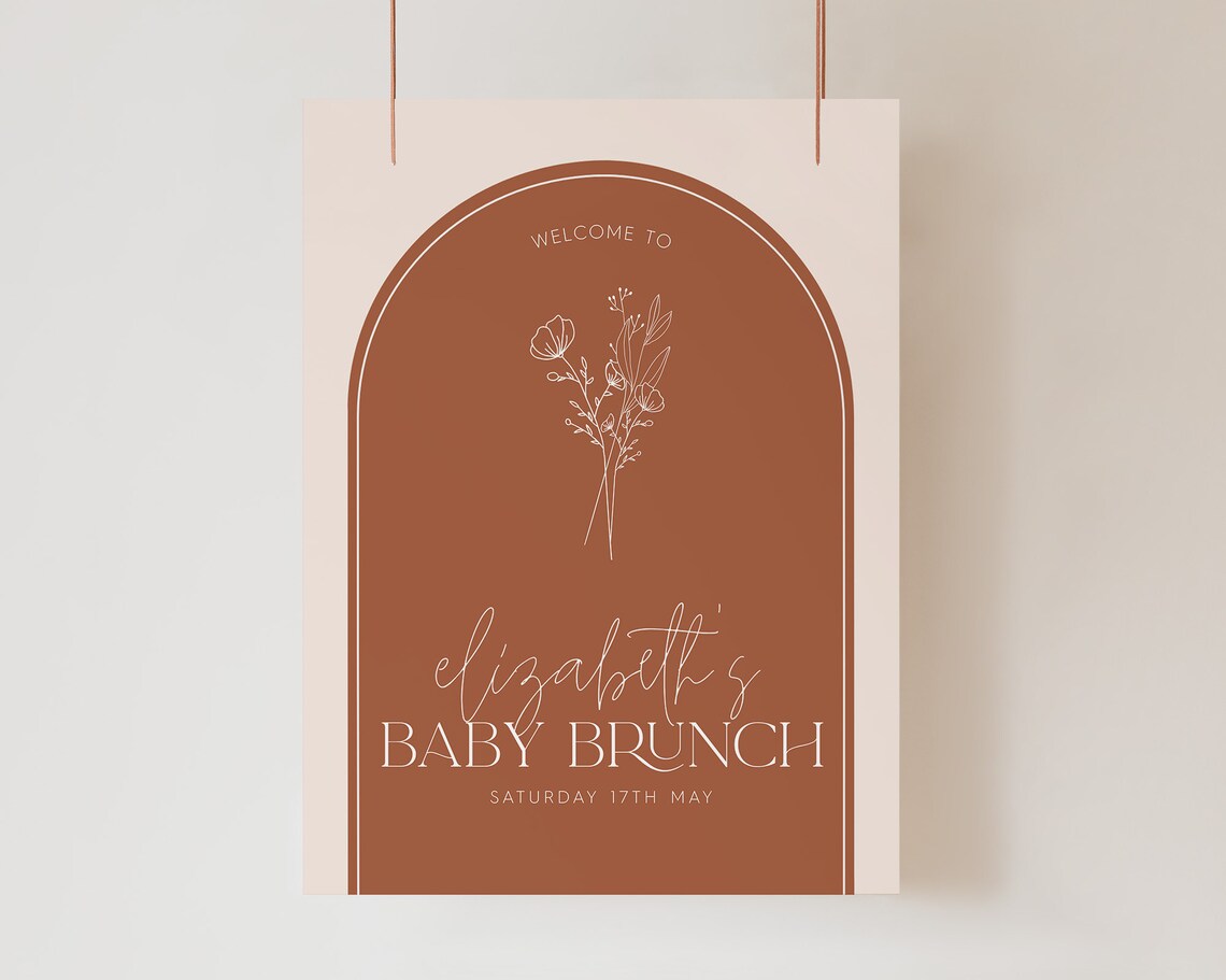 Boho Welcome Sign Boho Baby Shower Welcome Sign Boho Floral | Etsy